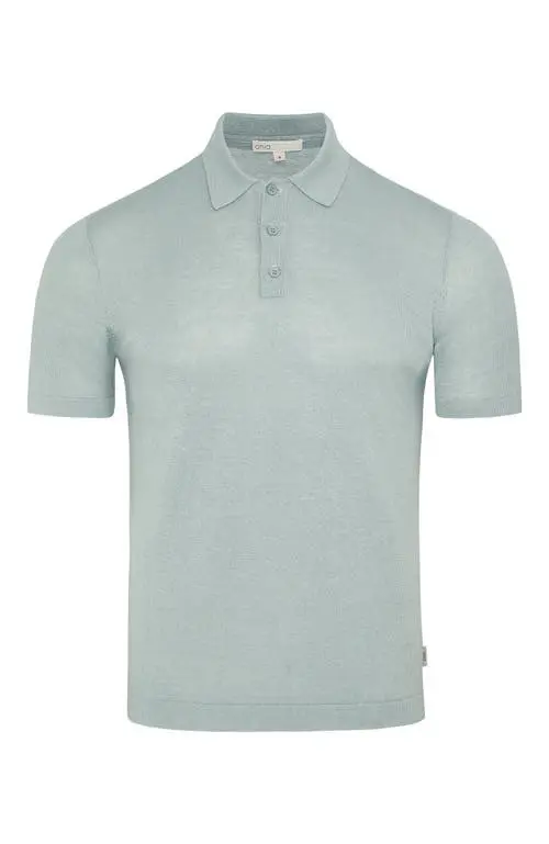 Onia Linen Sweater Polo