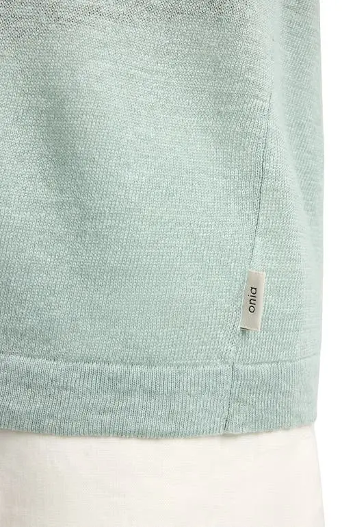 Onia Linen Sweater Polo