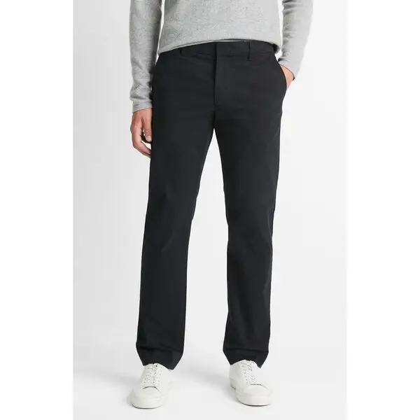 Vince Dylan Peached Stretch Cotton Chinos - Black