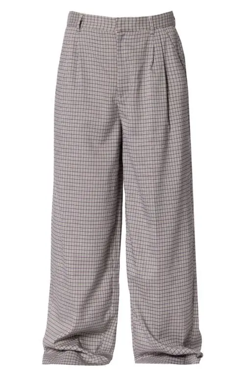 Mnml Pleated Wide Leg Cotton Trousers - Taupe