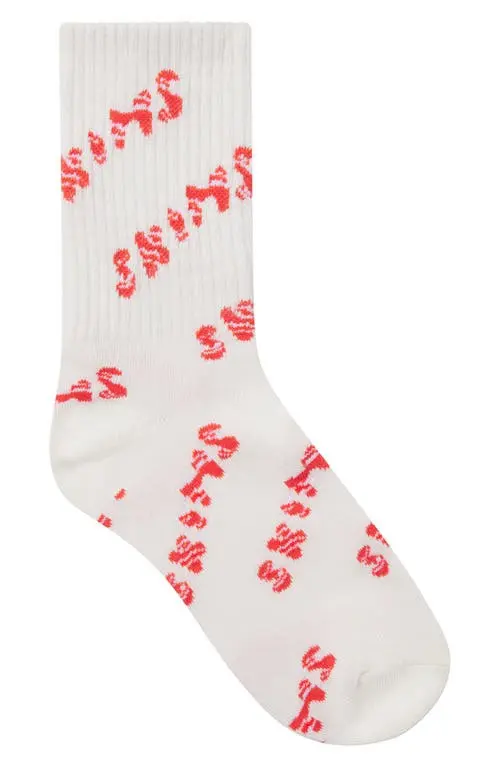 SKIMS 3-pack Sports Socks - Candy Cane Multi