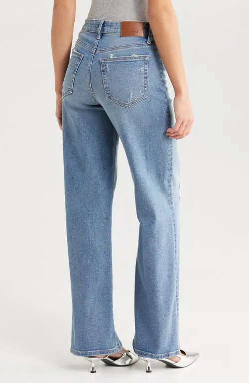 HIDDEN JEANS Distressed High-waist Straight-leg Jeans