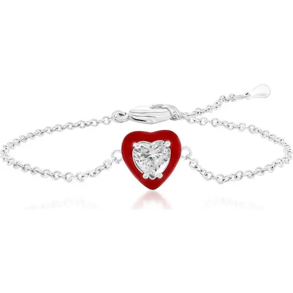 DONATELLO GIAN Name's Halo Heart Bracelet - Red