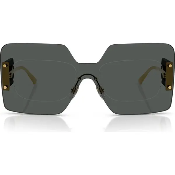 Versace 42mm Square Sunglasses - Dark Grey