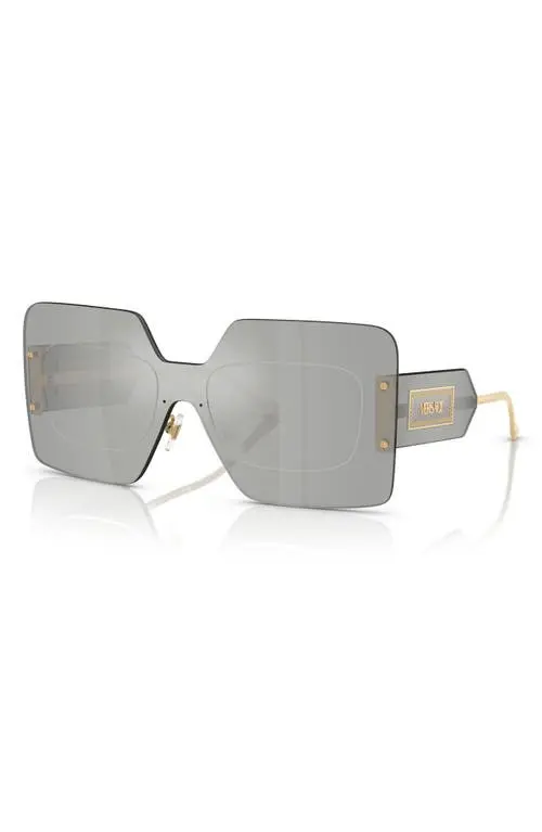 Versace 42mm Square Sunglasses - Silver Mirror