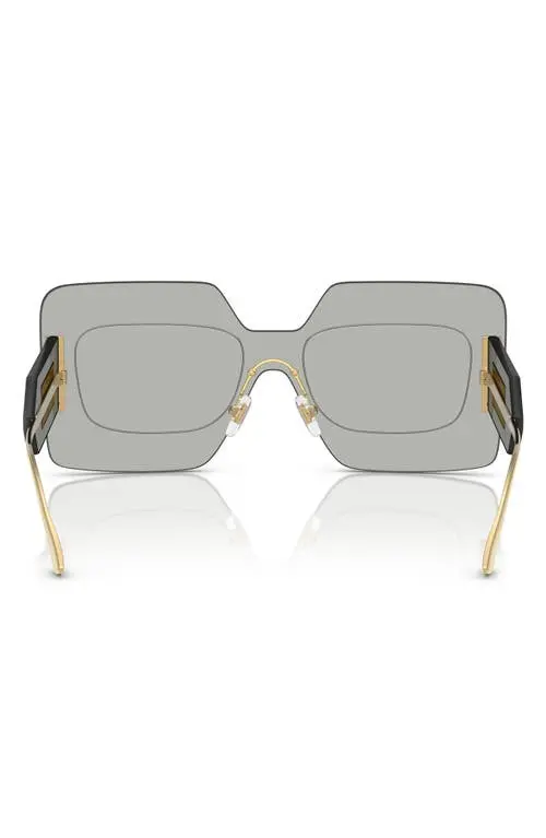 Versace 42mm Square Sunglasses - Silver Mirror