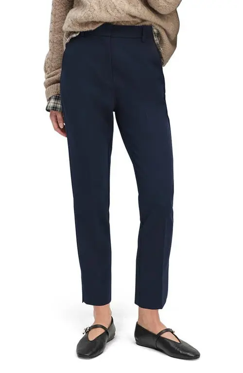 FAVORITE DAUGHTER High-waist Ankle Cigarette Pants - Navy