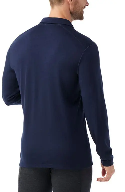 Smartwool Classic Thermal Merino Base Layer Quarter Zip Pullover - Deep Navy