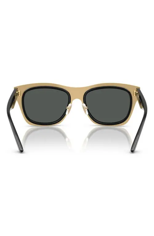 Versace 53mm Rectangular Sunglasses - Black