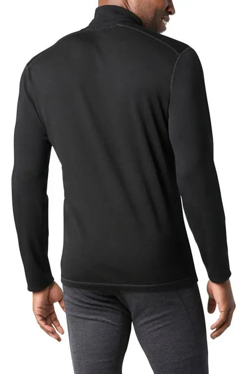Smartwool Classic Thermal Merino Base Layer Quarter Zip Pullover - Black
