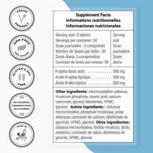 SUPERSMART R-lipoic Acid 300mg Per Day