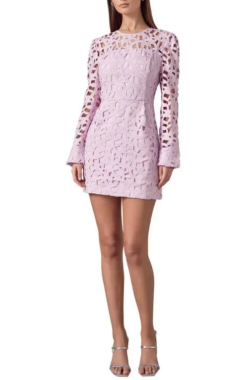 Endless Rose Floral Lace Mini Dress - Lilac