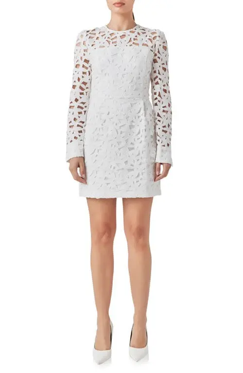 Endless Rose Floral Lace Mini Dress - White