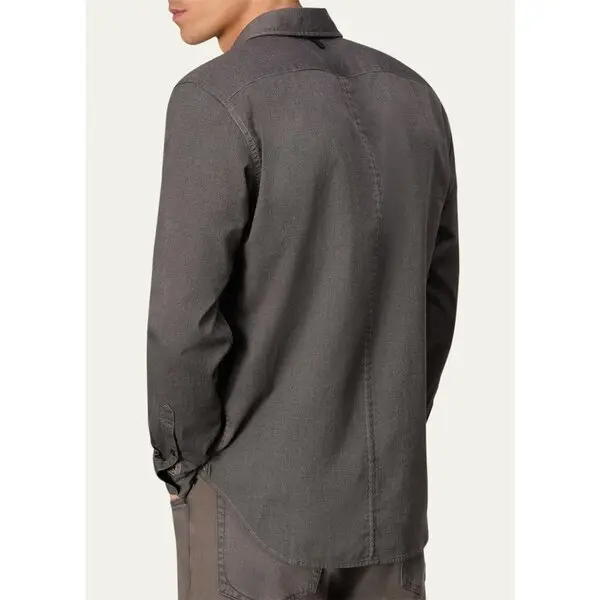 Rag & Bone Tomlin Stretch Dobby Shirt - Mdblue