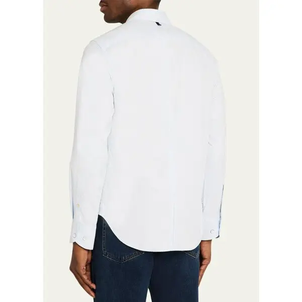 Rag & Bone Tomlin Stretch Dobby Shirt - Mdblue
