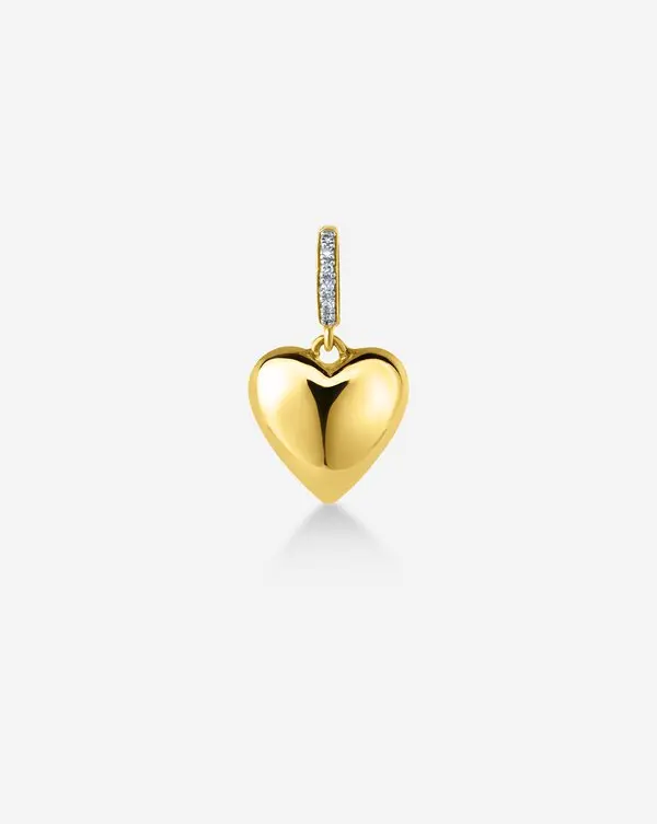 Ring Concierge Heart Charm With Diamonds - One-color