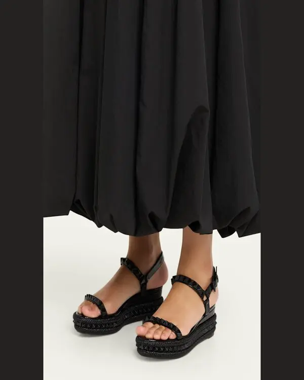 CHRISTIAN LOUBOUTIN 60mm Pyraclou Spike Wedge Sandals