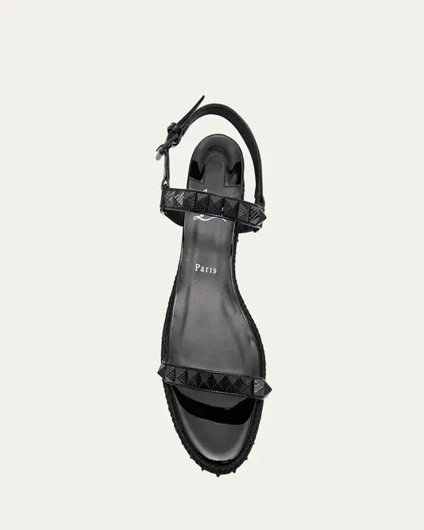 CHRISTIAN LOUBOUTIN 60mm Pyraclou Spike Wedge Sandals