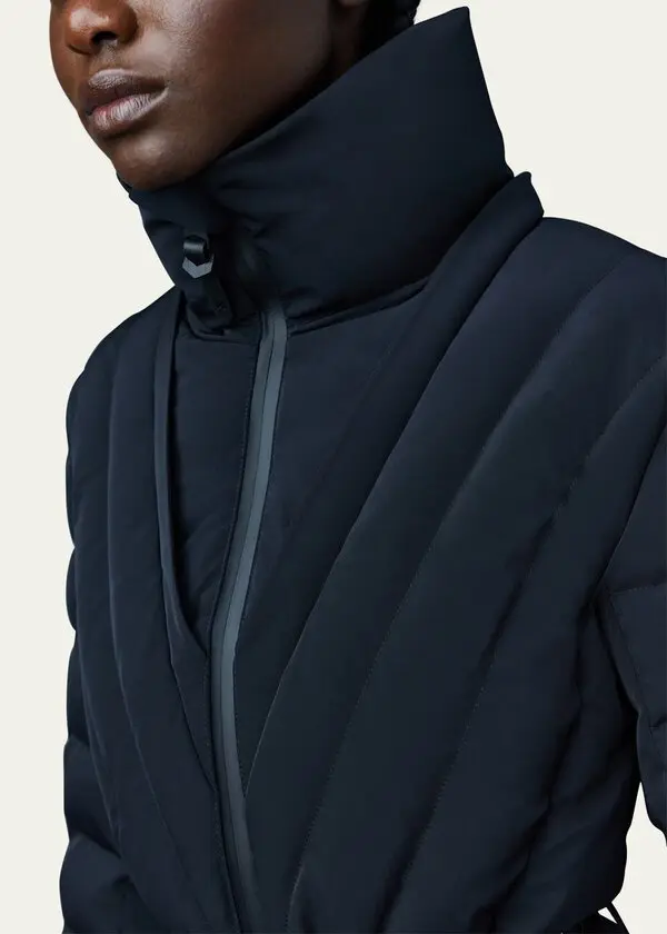 Mackage Elita Down Ski Jacket With Shearling Trim - Black