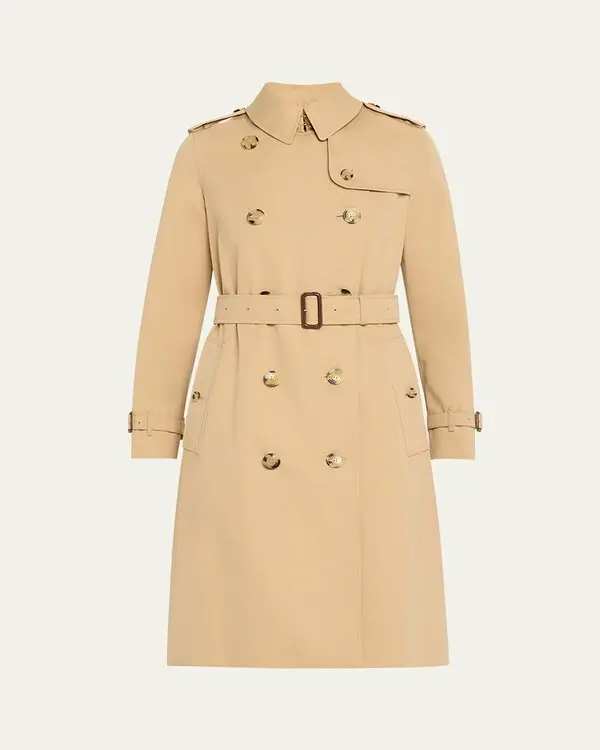 Burberry Kensington Organic Gabardine Trench Coat - Beige