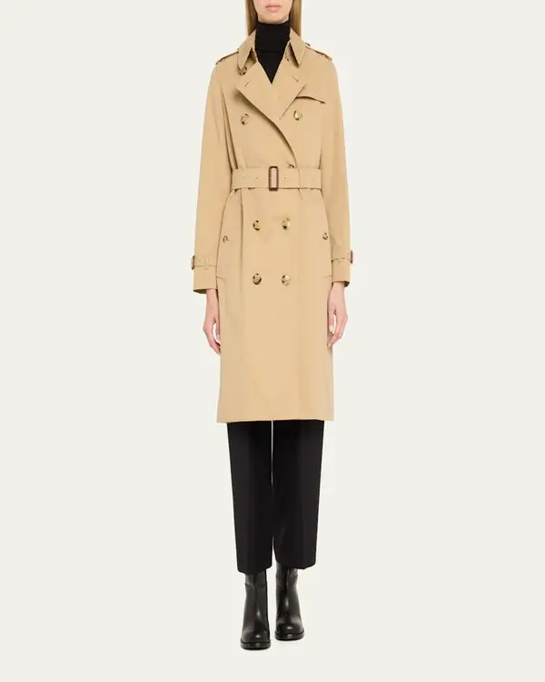 Burberry Kensington Organic Gabardine Trench Coat - Beige