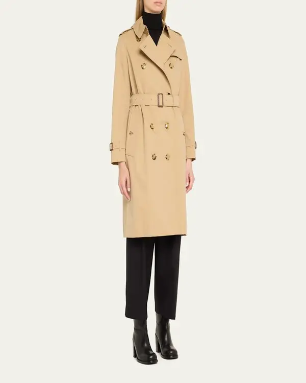Burberry Kensington Organic Gabardine Trench Coat - Beige