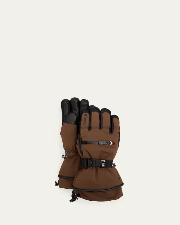 Moncler Padded Gloves - Brown