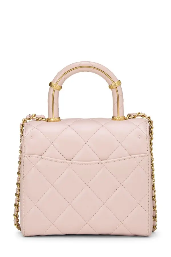 Chanel Quilted Lambskin Handle Crush Square Flap