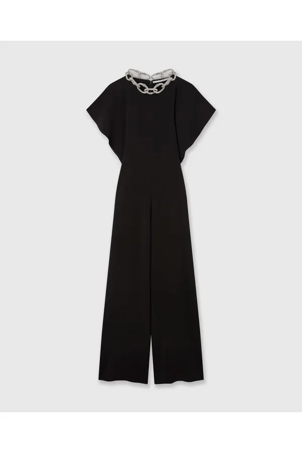 Stella McCartney Crystal Chain Maxi Jumpsuit - Black