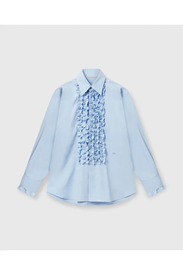 Stella McCartney Ruffled Panel Oxford Shirt