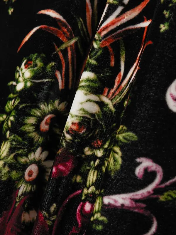 Cara Cara Geneva Floral-print Velvet Maxi Dress