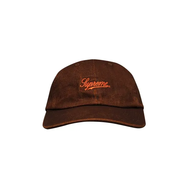Supreme Washed Twill 6-panel Cap - Brown