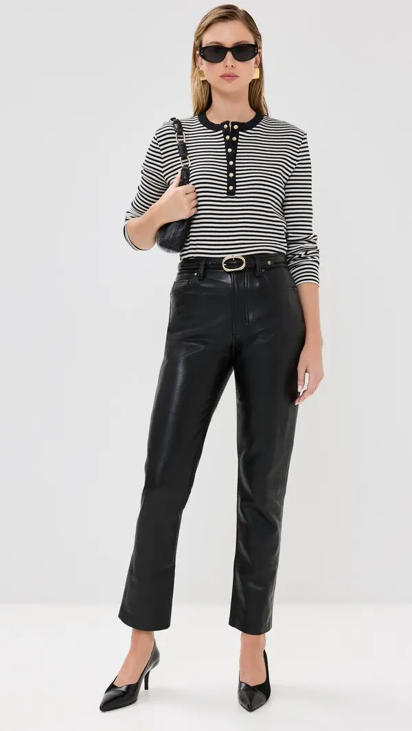 ANINE BING Bruno Pants - Black