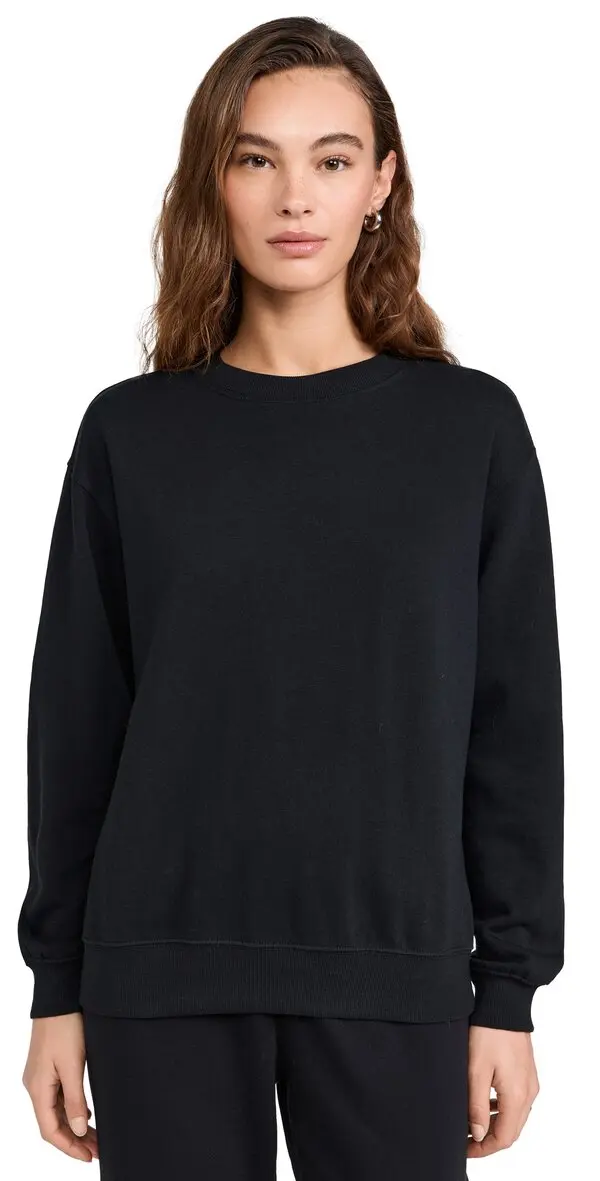 Z Supply Crewneck Fleece Sweatshirt - Black
