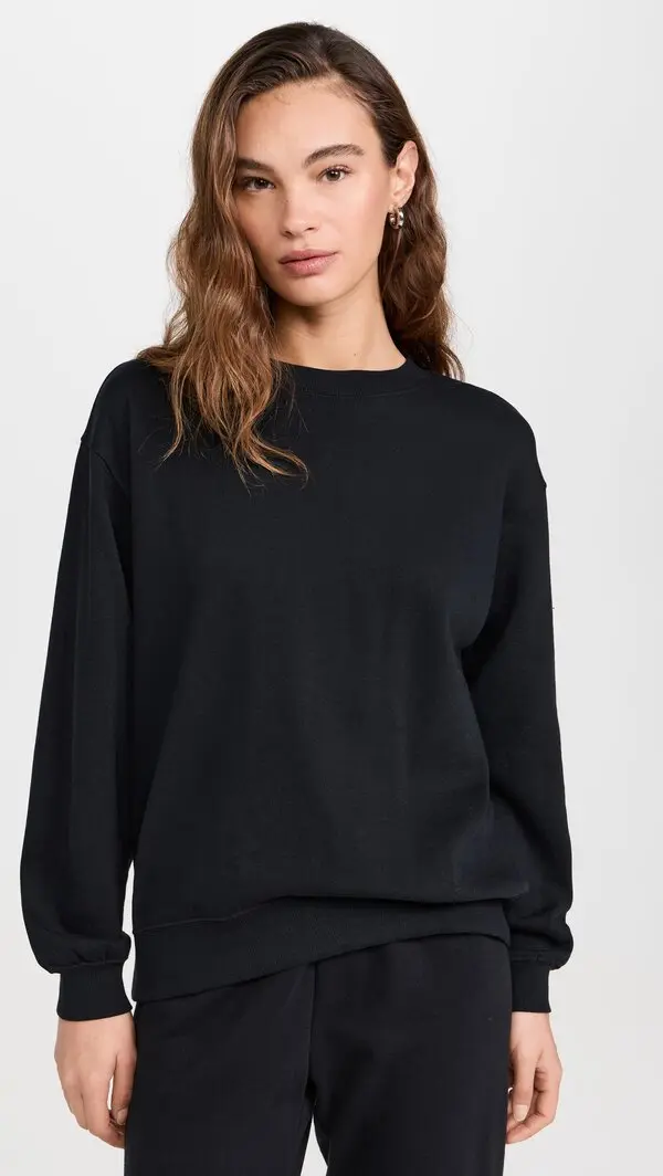 Z Supply Crewneck Fleece Sweatshirt - Black