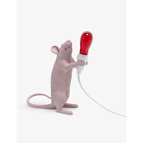 SELETTI Heart-bulb Resin Mouse Lamp 14.5cm - One-color