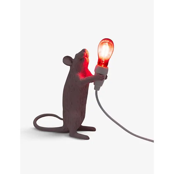 SELETTI Heart-bulb Resin Mouse Lamp 14.5cm