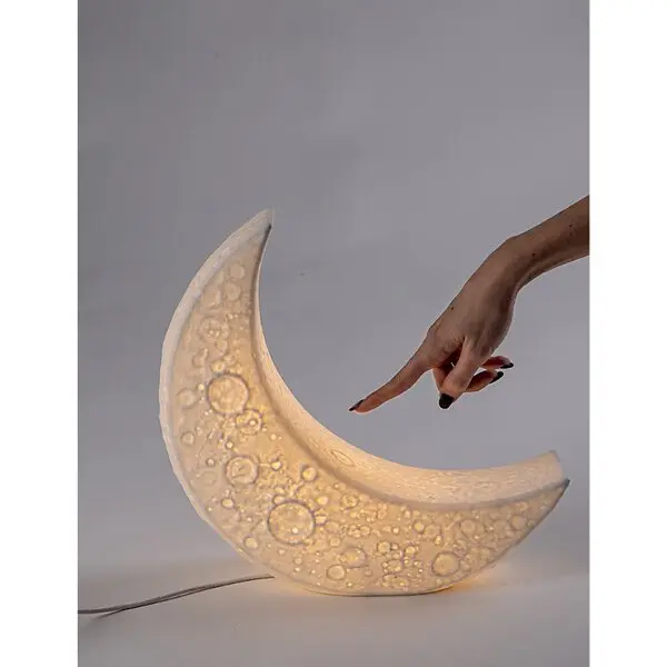 SELETTI My Little Moon Crescent-shape Table Lamp 33cm - One-color