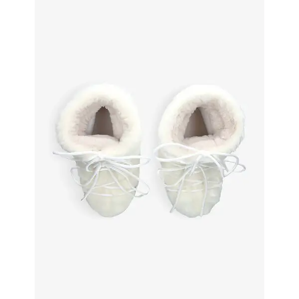 Moon Boot Icon Low Faux-fur And Leather Snow Boots - White