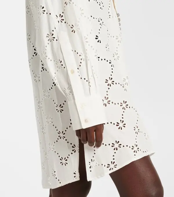 AREA Draped Shirt Dress