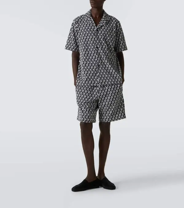 Orlebar Brown Printed Cotton-blend Terry Shirt