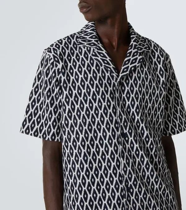 Orlebar Brown Printed Cotton-blend Terry Shirt