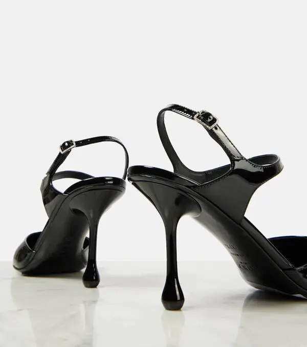 JIMMY CHOO Pixie 80 Patent Leather Slingback Pumps