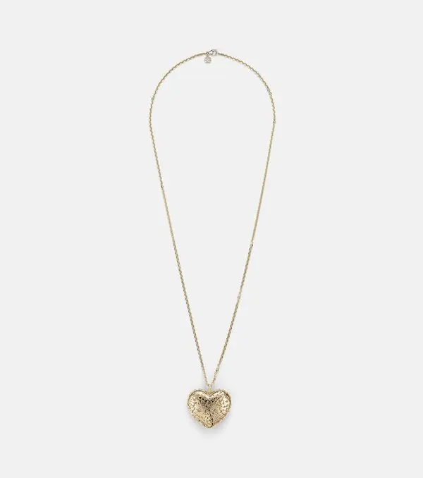 SYDNEY EVAN Puffy Icon Heart Necklace - Gold