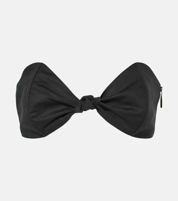 ADRIANA DEGREAS Cotton Bandeau Top - Black