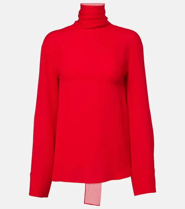 Valentino Garavani Wool And Silk Georgette Shirt