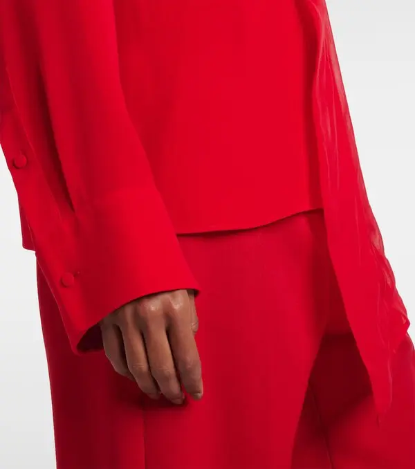 Valentino Garavani Wool And Silk Georgette Shirt
