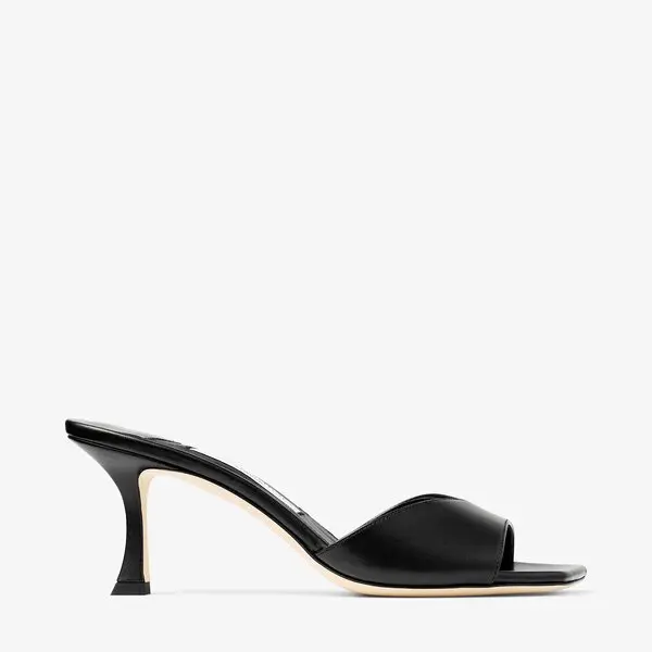 JIMMY CHOO Skye 70 Leather Sandals - Black