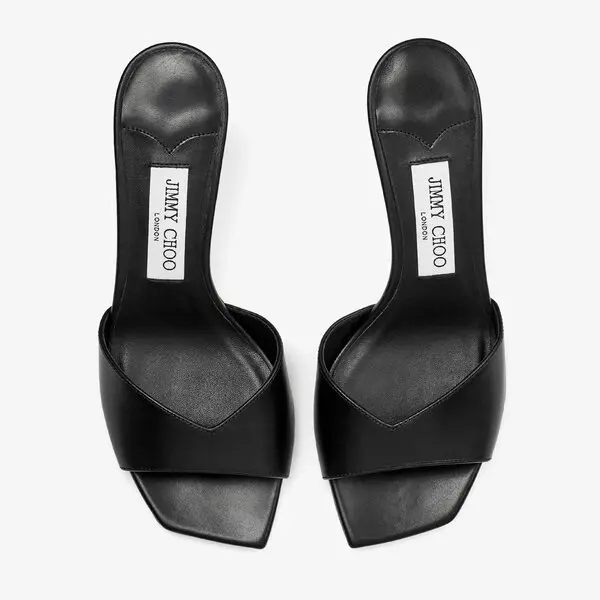 JIMMY CHOO Skye 70 Leather Sandals - Black
