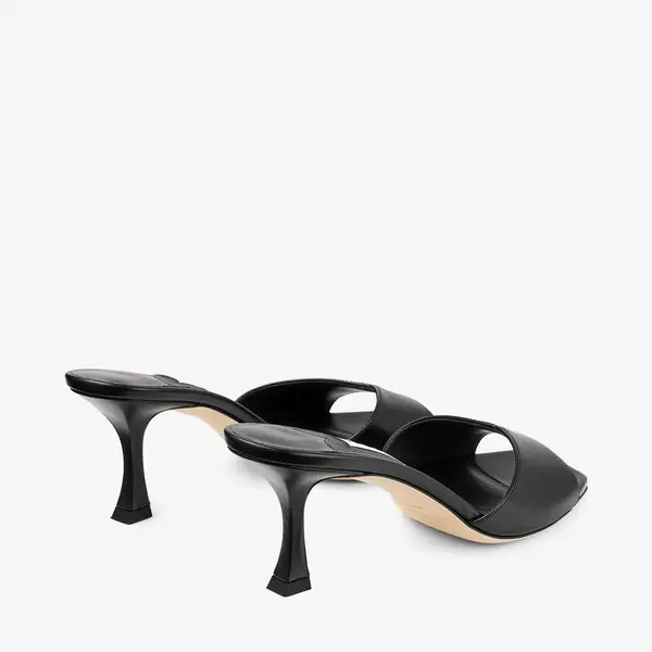 JIMMY CHOO Skye 70 Leather Sandals - Black